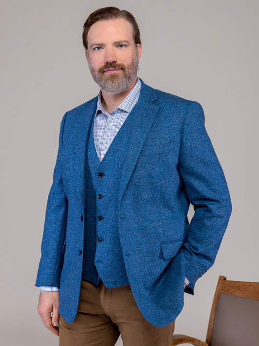 Veste Unie Bleue Capel Grande Taille homme grande taille - Capelstore