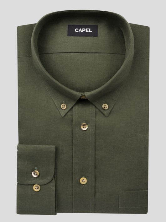 Chemise Ralph Lin Kaki Capel Grande Taille homme grande taille - Capelstore